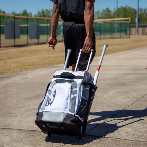 Marucci Convoy Wheeled Bat Pack - White/Grey – BatCave Sports
